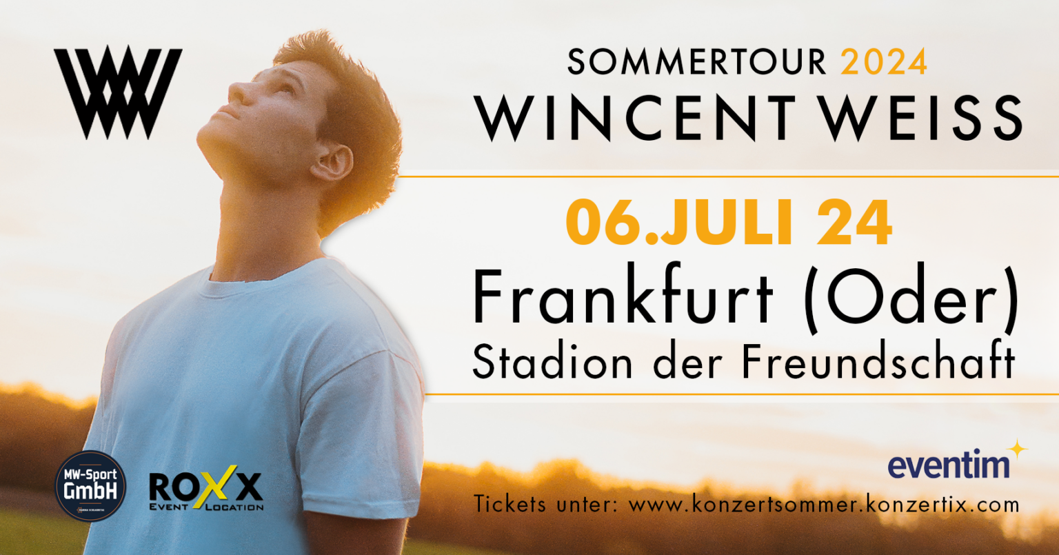 Große Sommertour 2024. Wincent Weiss live in Frankfurt (Oder ...